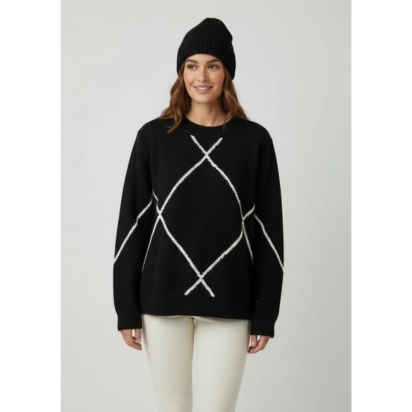 Joe Fresh | Sweaters | Joe Fresh Black Oversized Crewneck Small Sweater ...